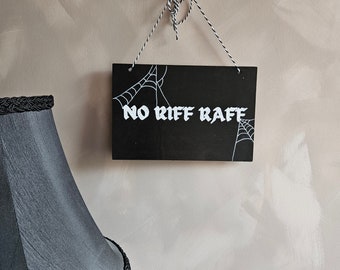 NO RIFF RAFF Vintage Style Wooden Sign. Handmade Retro Home Gift - Etsy