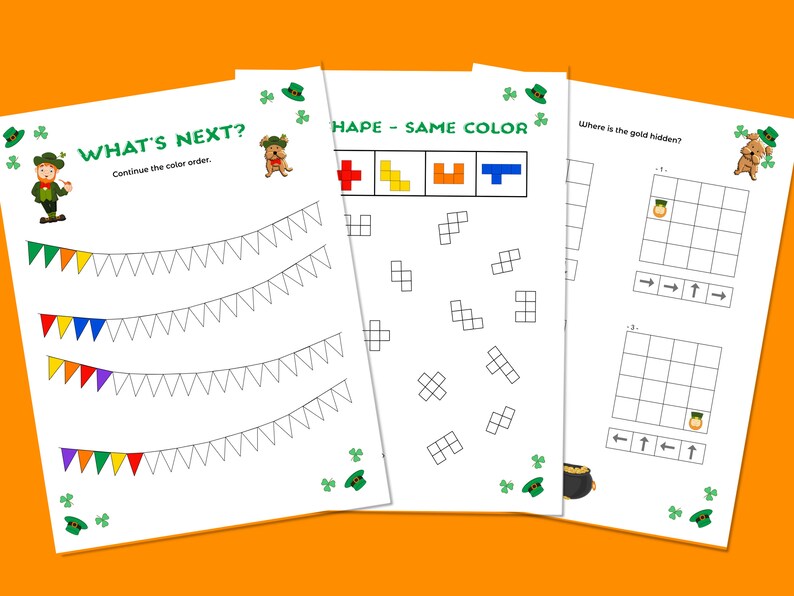 St Patricks Day Activity & Coloring Page Bundle | 60 Printable Games ...