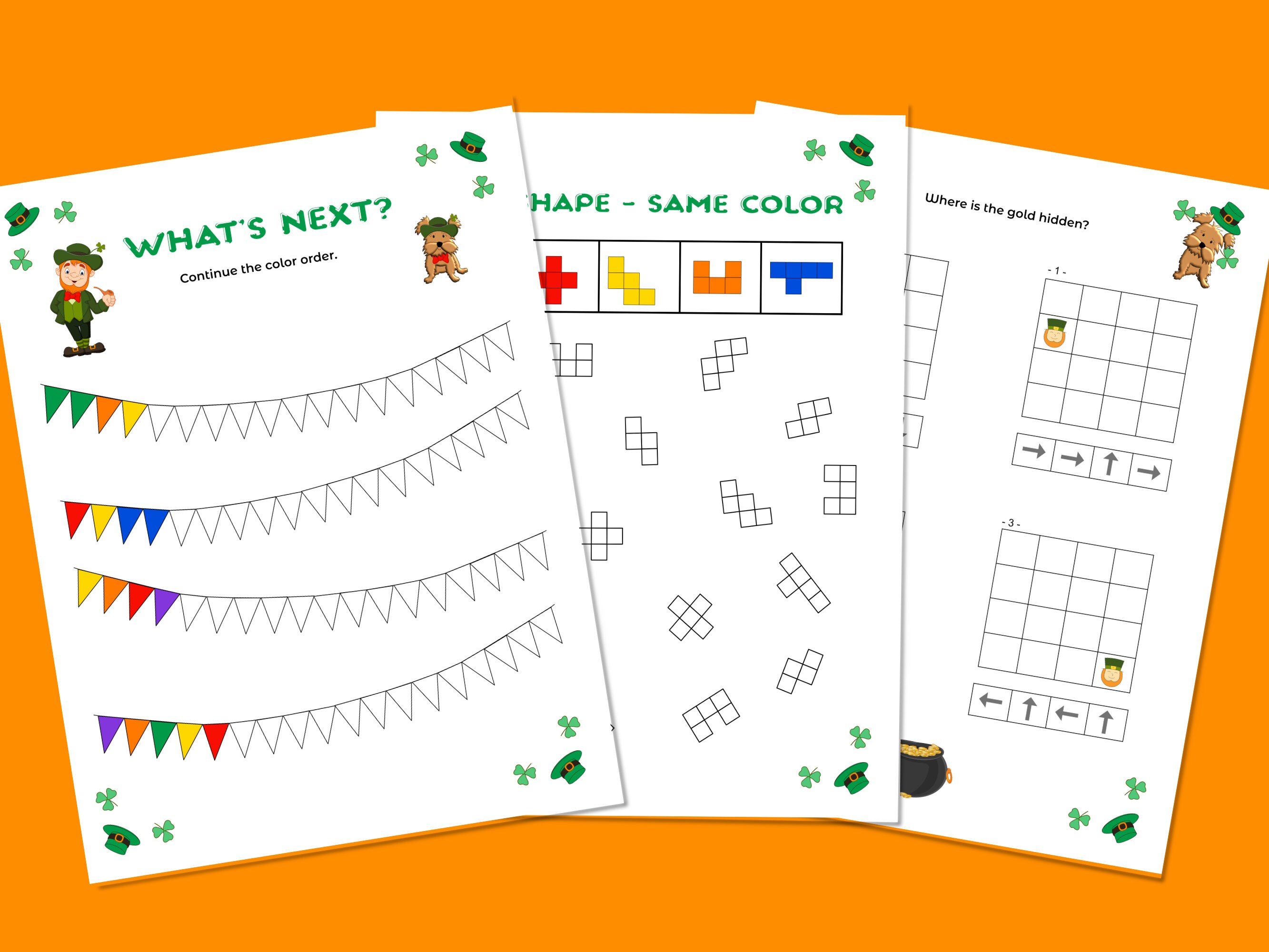 St Patricks Day Activity & Coloring Page Bundle | 60 Printable Games ...