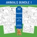 32 Animal Coloring Pages for Kids Printable Coloring Book for ...