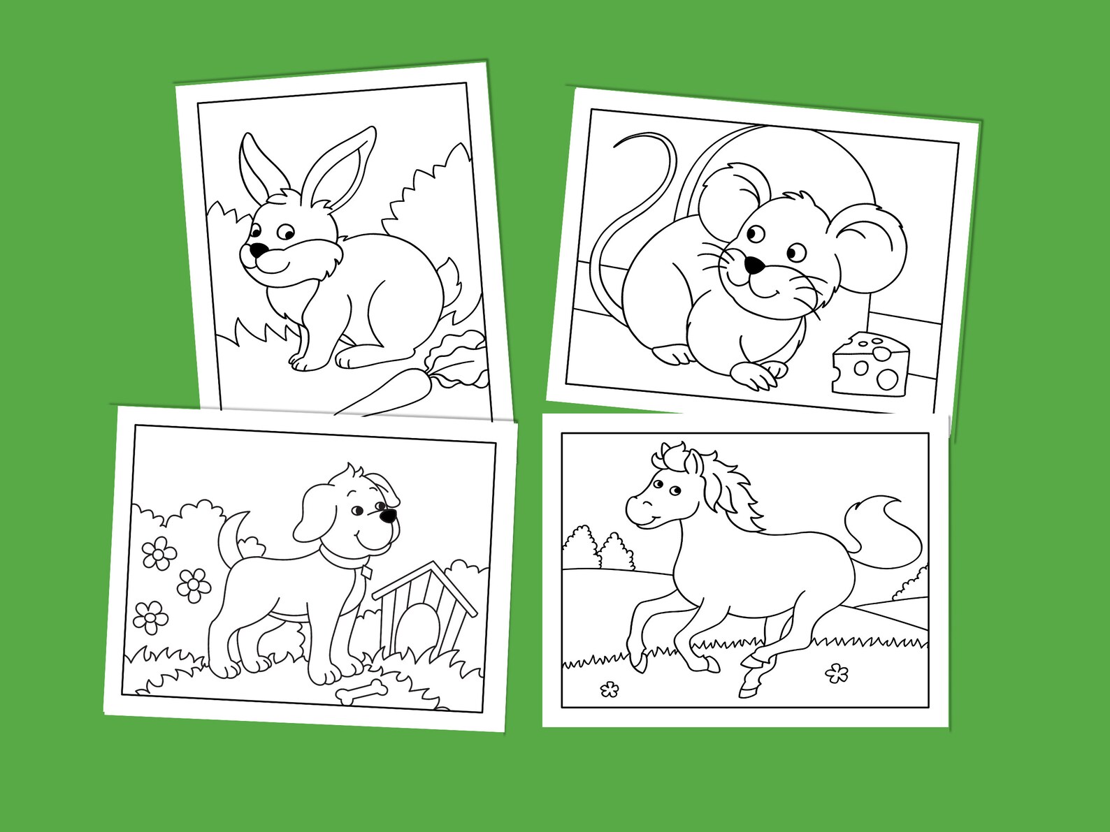 32 Animal Coloring Pages for Kids Printable Coloring Book for ...