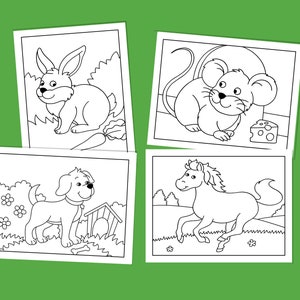 32 Animal Coloring Pages for Kids | Printable Coloring Book for ...