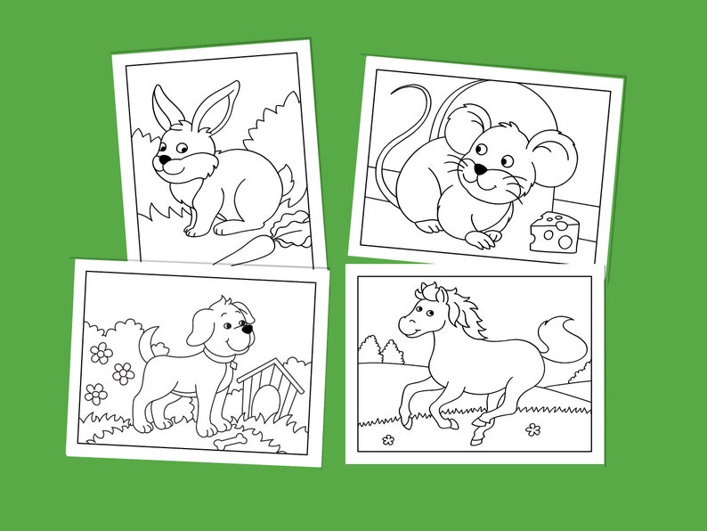 32 Animal Coloring Pages for Kids | Printable Coloring Book for ...