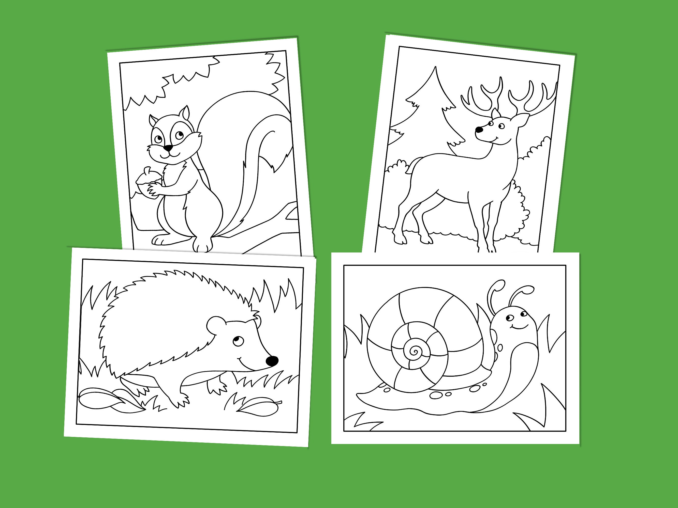 32 Animal Coloring Pages for Kids Printable Coloring Book for ...