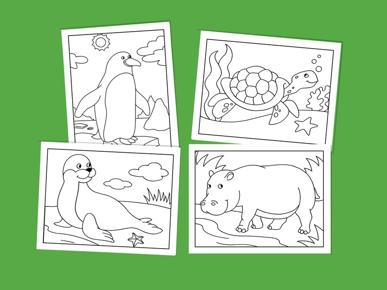 32 Animal Coloring Pages for Kids | Printable Coloring Book for ...
