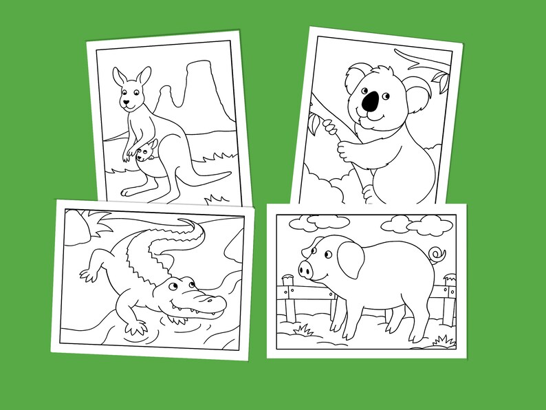 32 Animal Coloring Pages for Kids Printable Coloring Book for ...