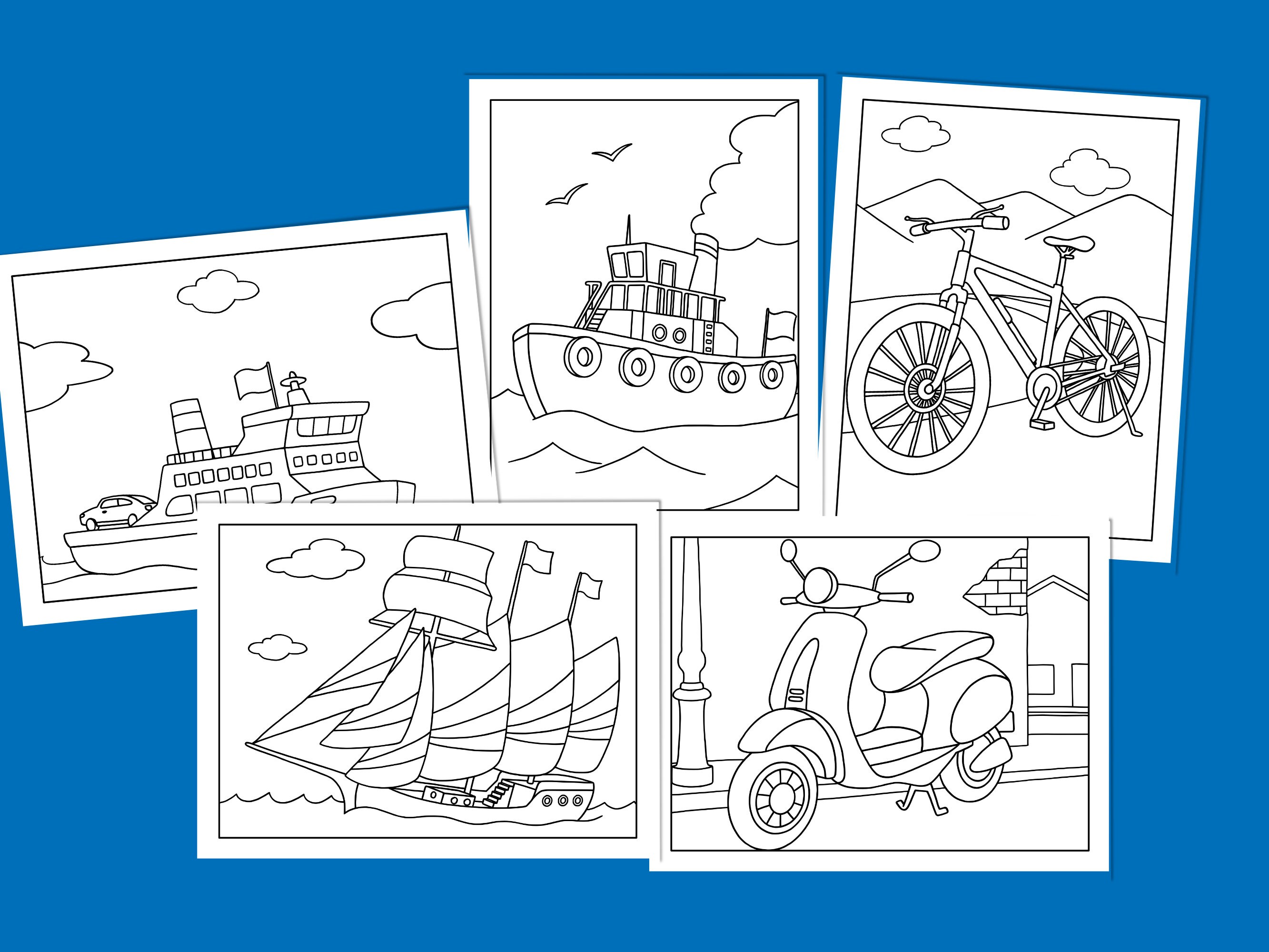 40 Vehicle Coloring Pages for Kids | Printable Transportation Coloring ...