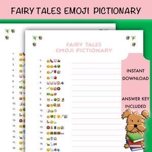 Fairy Tales Emoji Pictionary Game | Slumber Party Games | Icebreaker ...