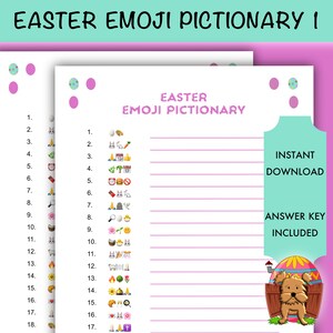Easter Emoji Pictionary | Printable Easter Game for Kids | Activity for ...