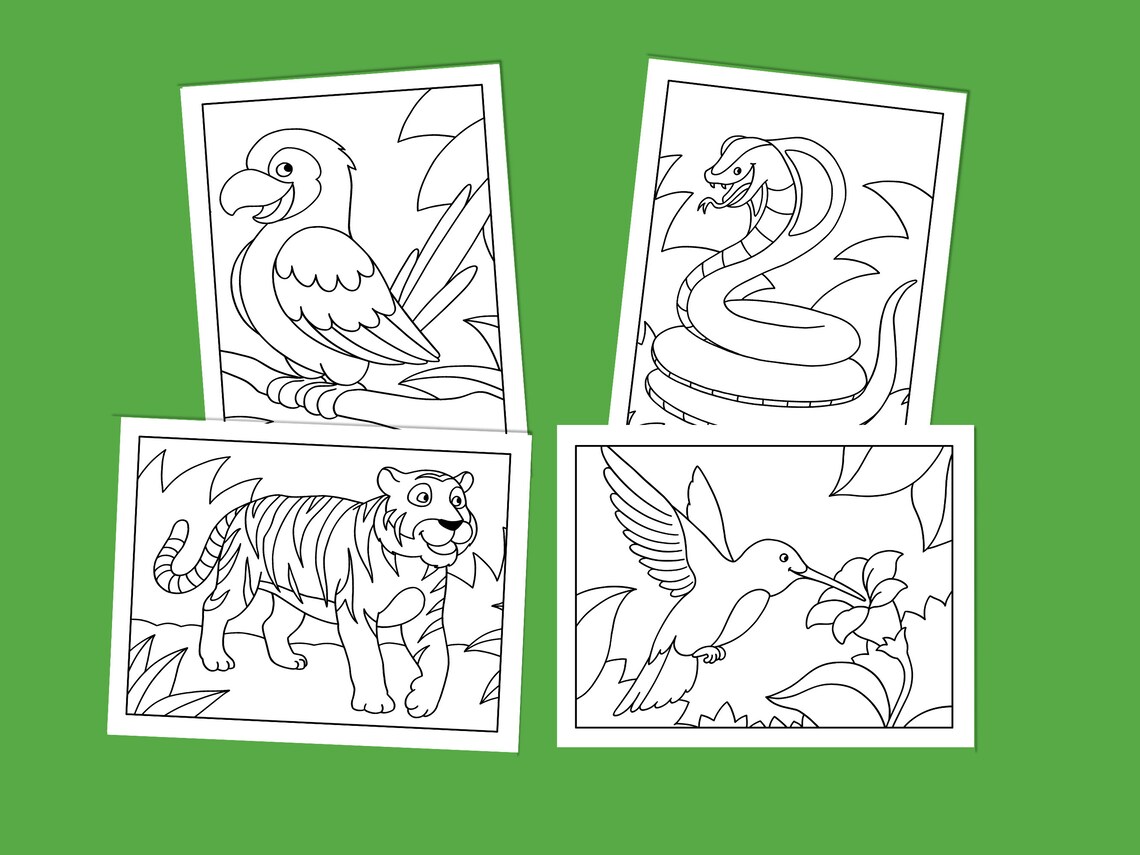 32 Animal Coloring Pages for Kids Printable Coloring Book for ...