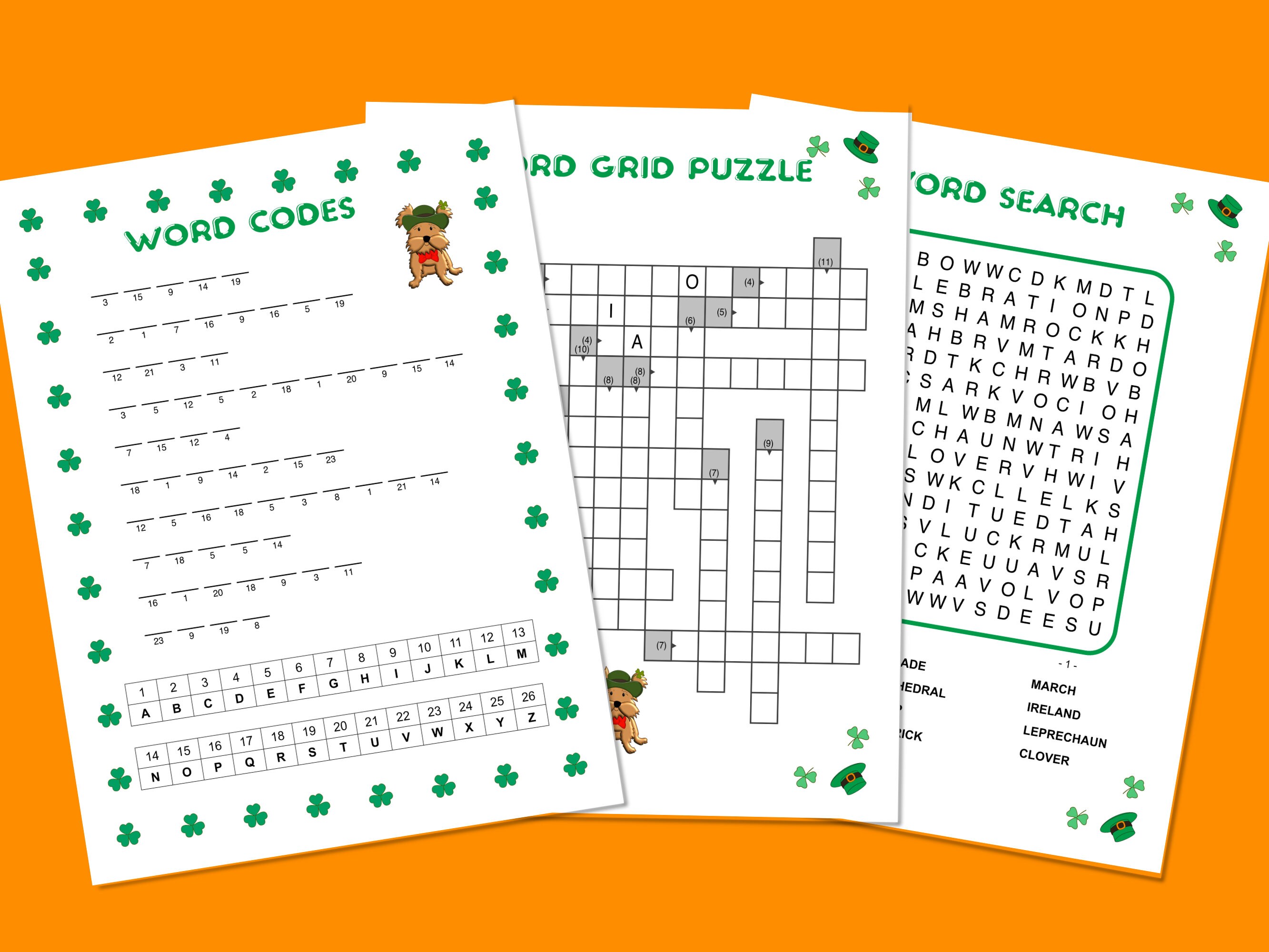 St Patricks Day Activity & Coloring Page Bundle 60 Printable Games for ...