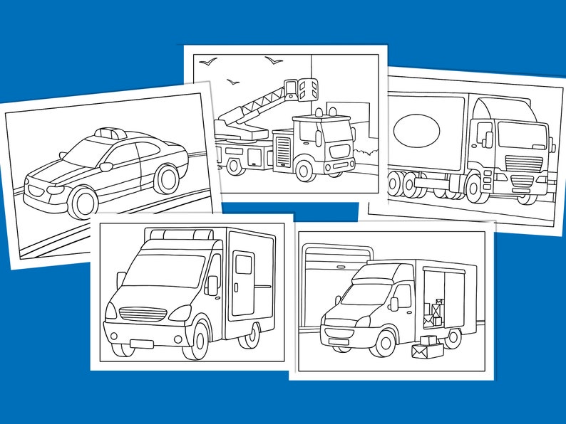 40 Vehicle Coloring Pages for Kids | Printable Transportation Coloring ...