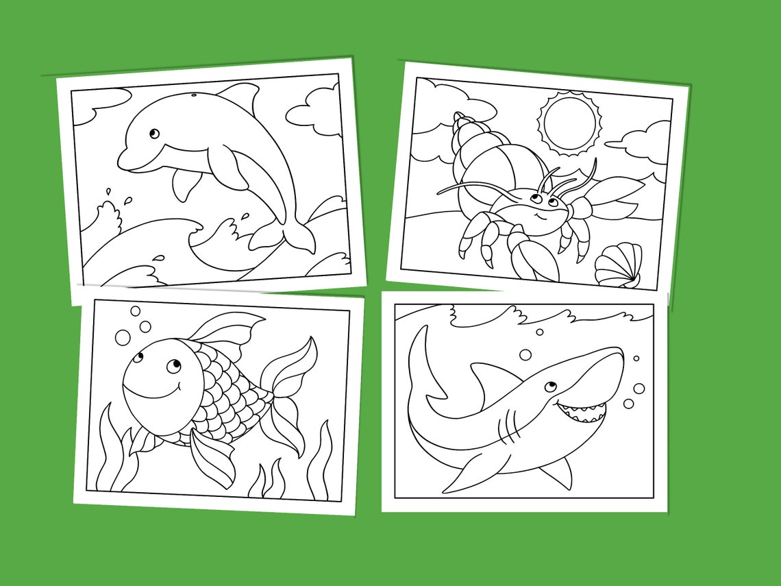 32 Animal Coloring Pages for Kids Printable Coloring Book for ...