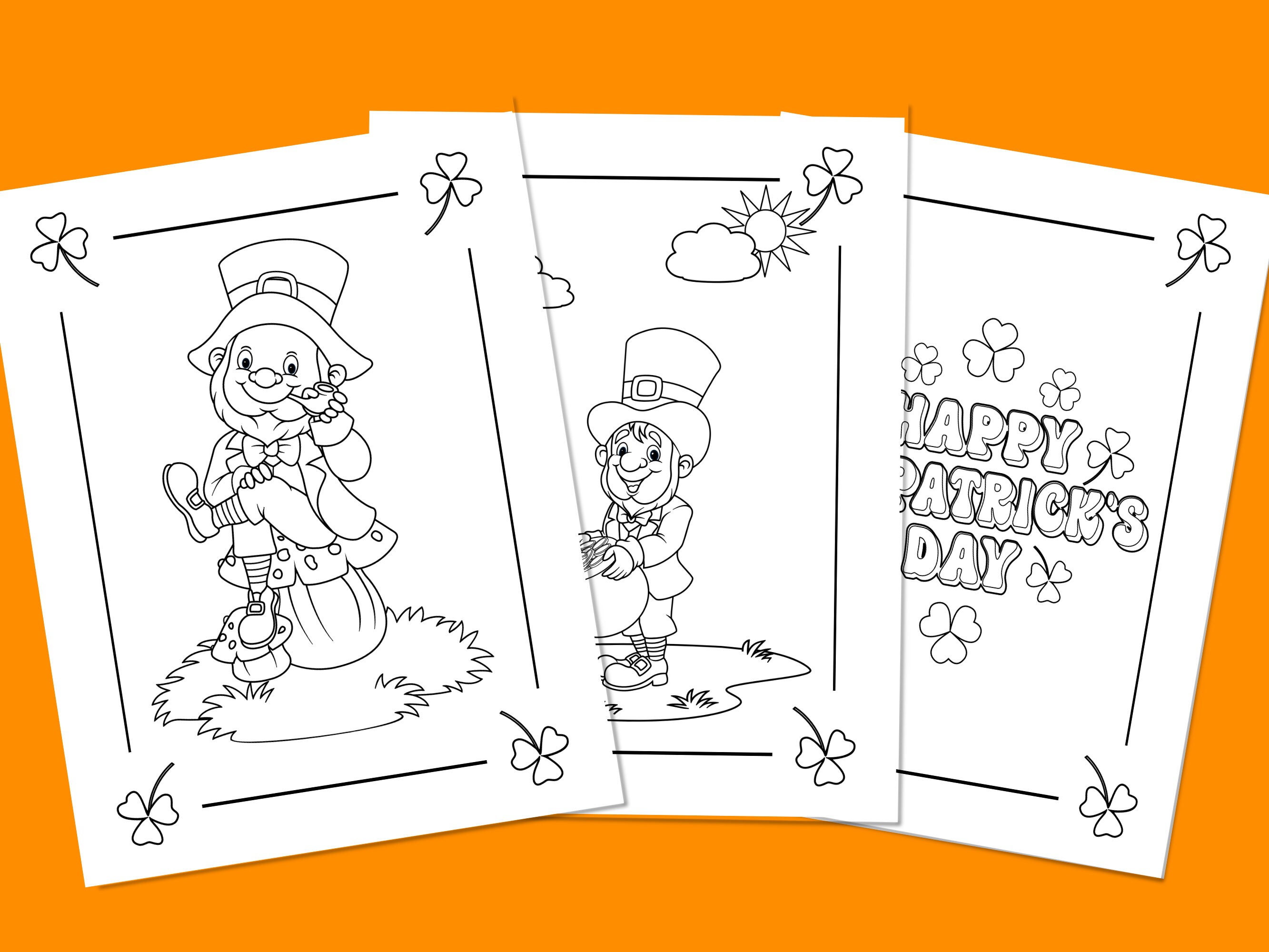 St Patricks Day Activity & Coloring Page Bundle 60 Printable Games for ...