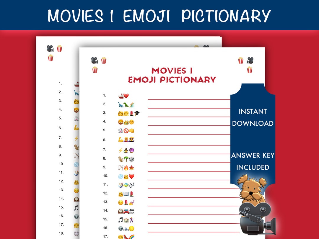 Movies 1 Emoji Pictionary Game | Slumber Party Games | Icebreaker Teen ...