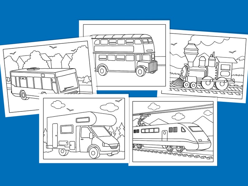 40 Vehicle Coloring Pages for Kids | Printable Transportation Coloring ...