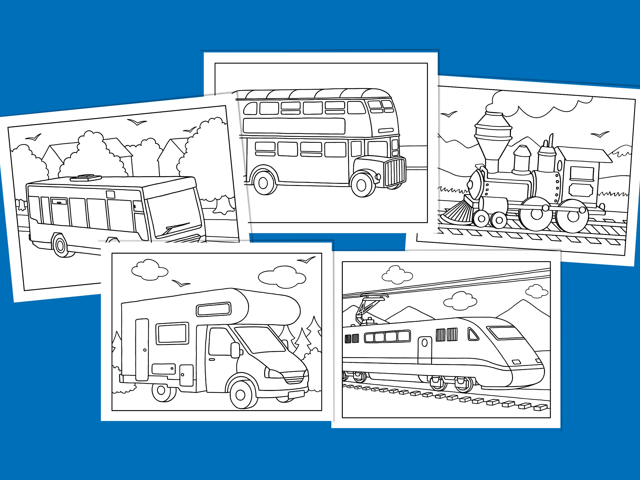 40 Vehicle Coloring Pages for Kids | Printable Transportation Coloring ...