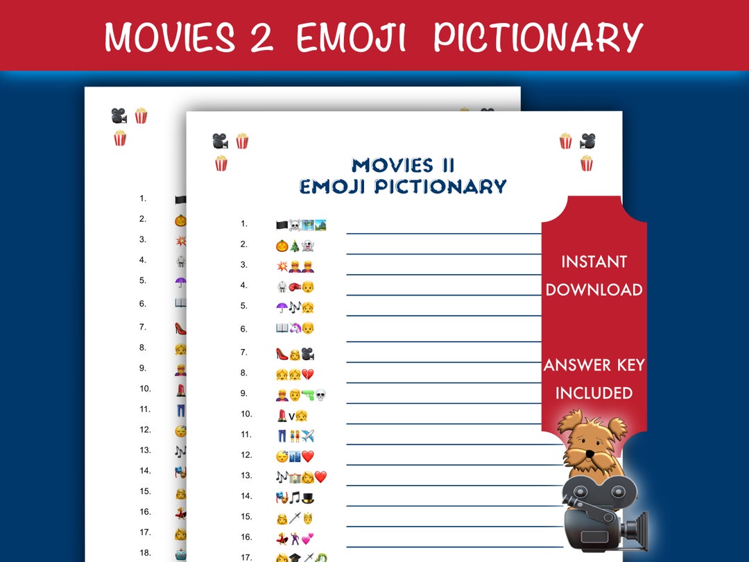 Movies 2 Emoji Pictionary Game | Slumber Party Games | Icebreaker Teen ...