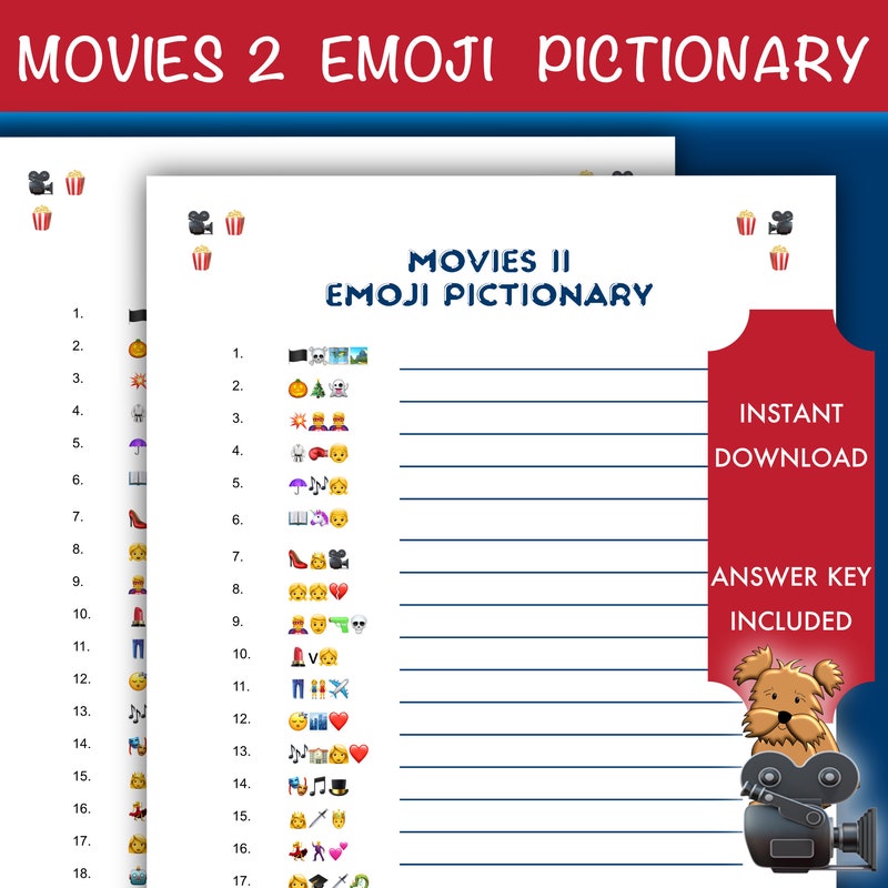 Emoji Movie Pictionary - Etsy