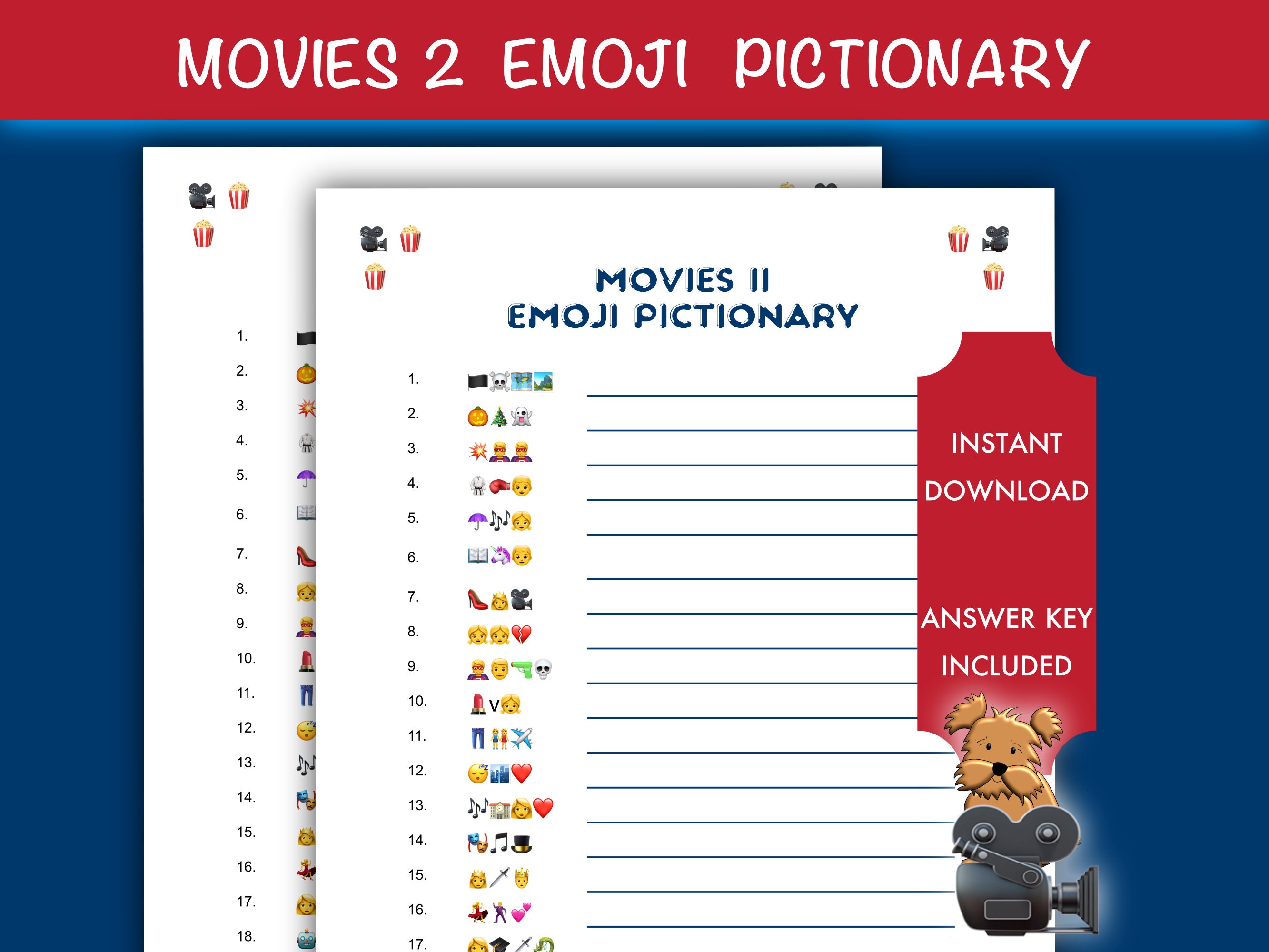 Movies 2 Emoji Pictionary Game | Slumber Party Games | Icebreaker Teen ...