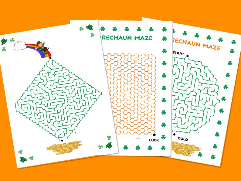 St Patricks Day Activity & Coloring Page Bundle | 60 Printable Games ...