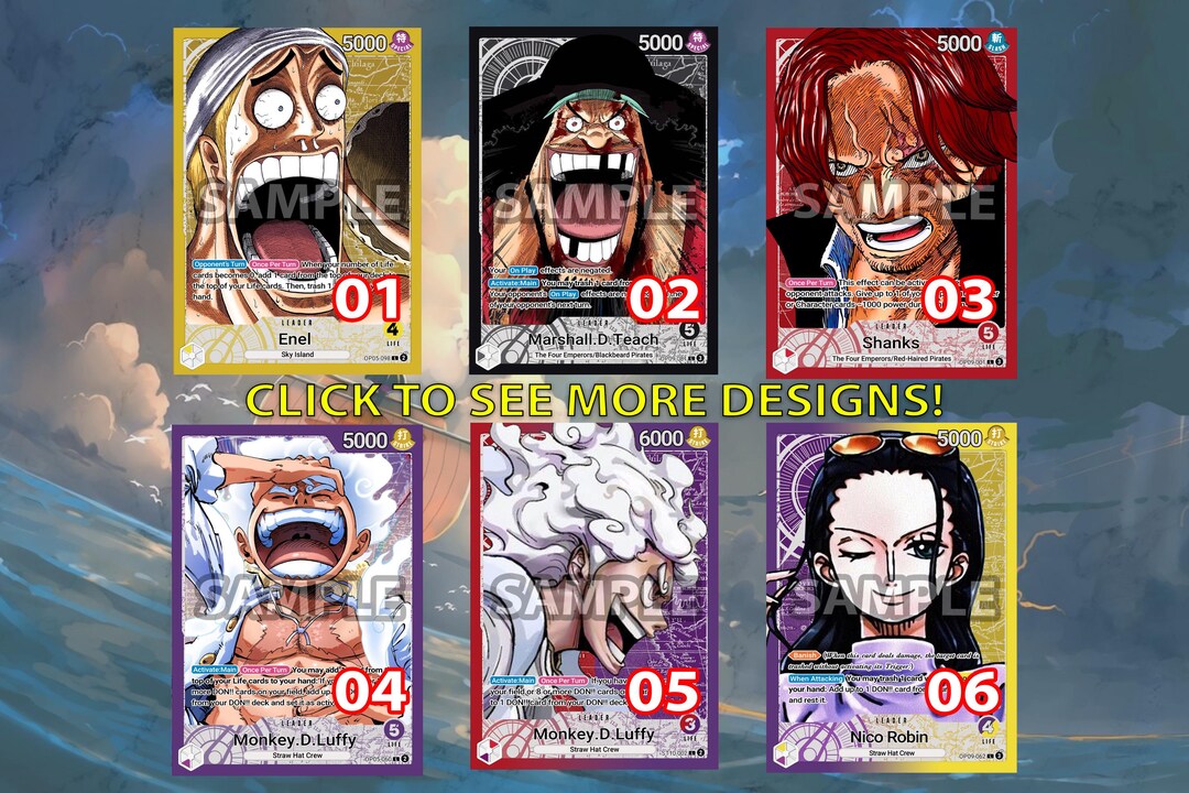 Leader Card | Custom Handmade Anime Trading Cards | TCG - Etsy