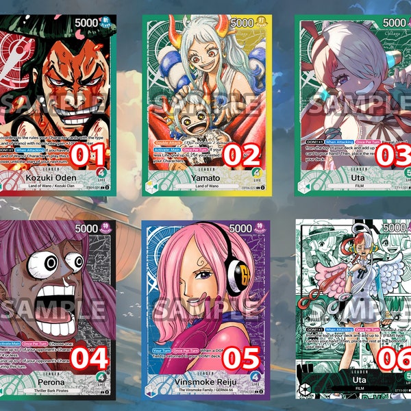 One Piece Custom Leader Cards - Etsy