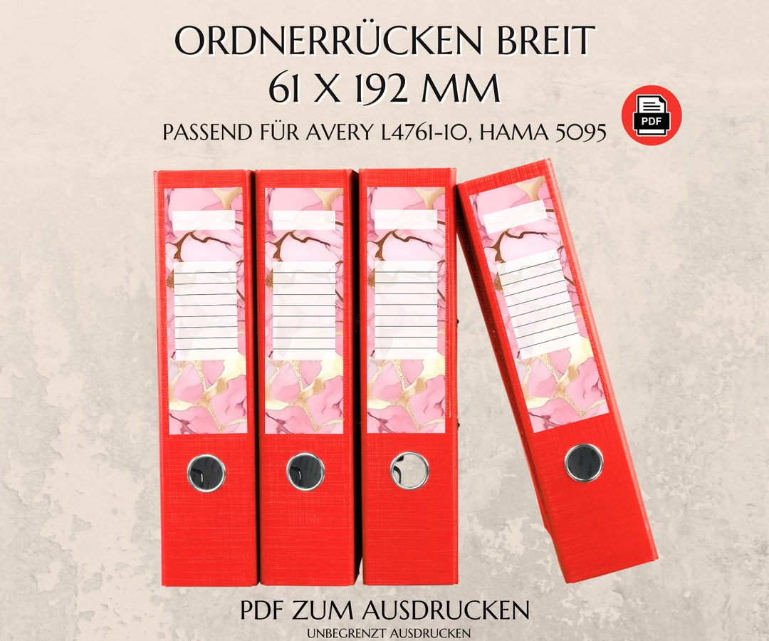 Folder Spine Template to Print Folder Spine Wide File - Etsy