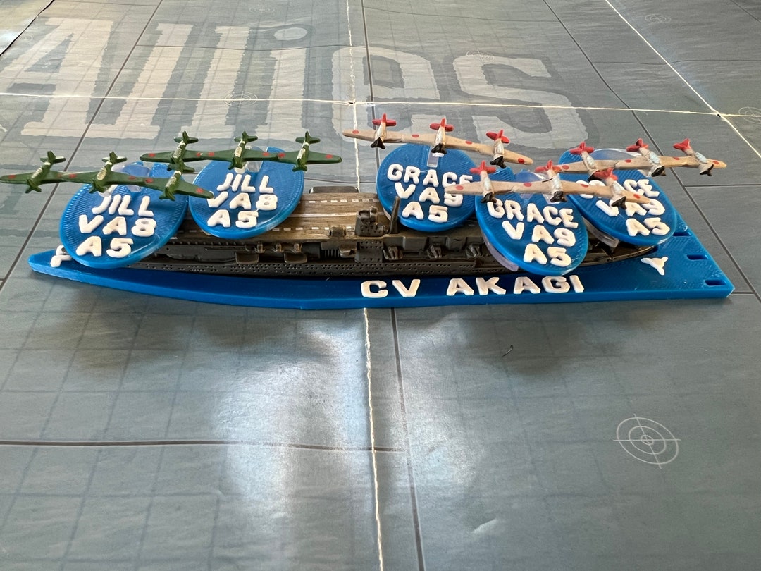 Custom War at Sea Ship Base - 3D Printed Carrier Ship Base - Tabletop ...