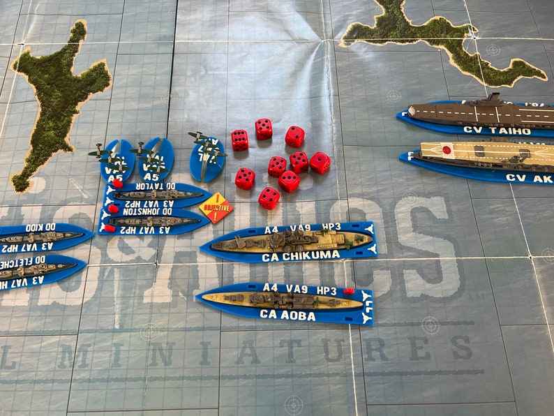 Custom War at Sea Ship Base 3D Printed Carrier Ship Base Tabletop Game ...