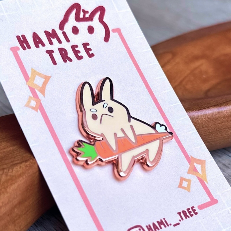 Bunny Enamel Pin - Etsy