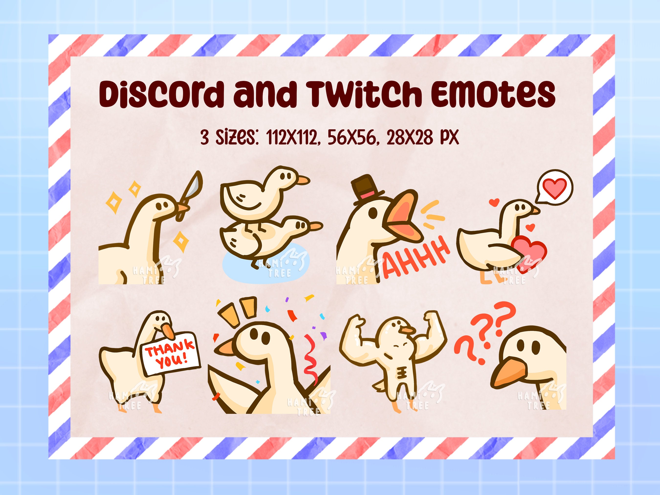Duck Discord Emotes Pack Twitch Emotes Funny Cute Goose Emote - Etsy