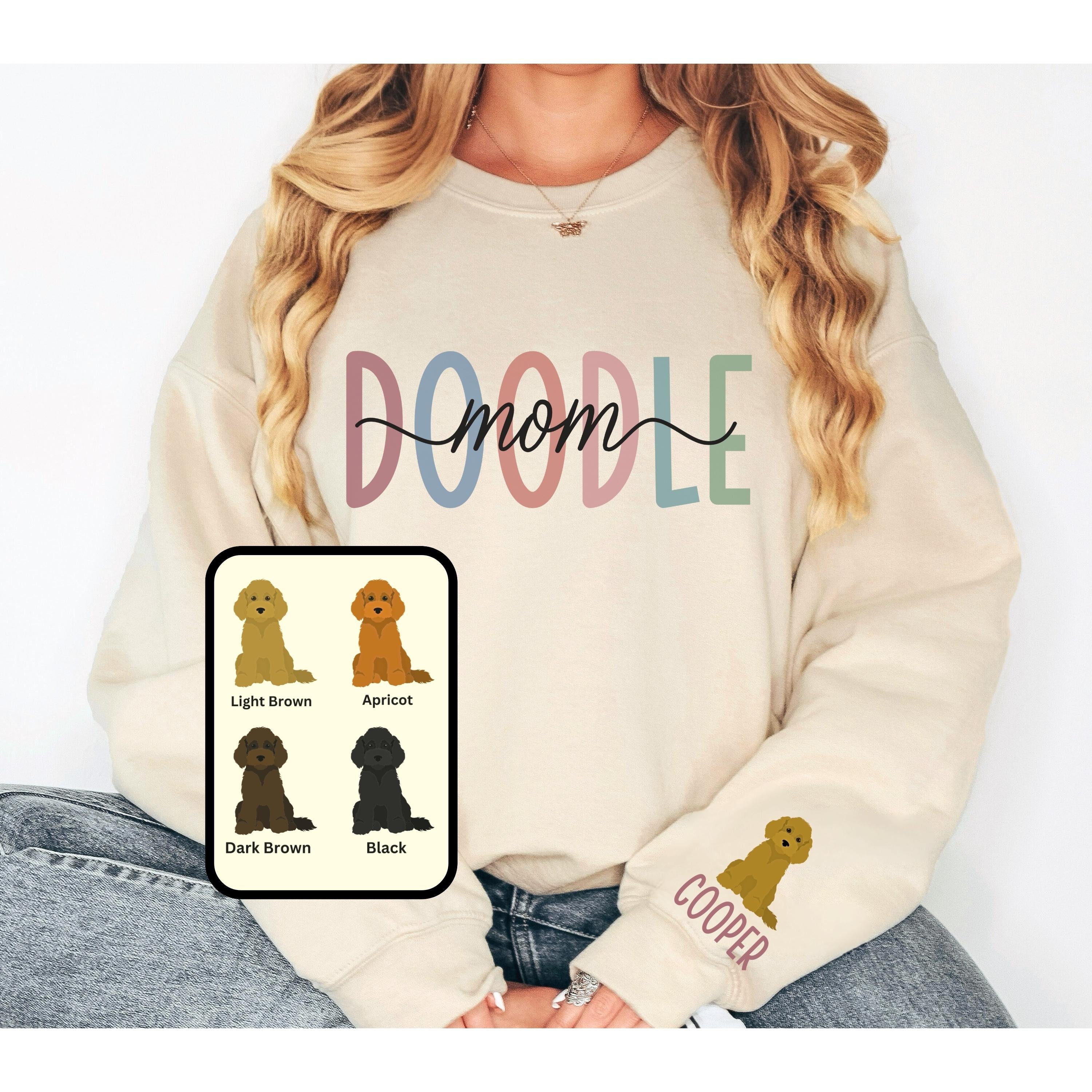 Doodle Sweatshirt,golden Doodle Mom Gift, Doodle Dog Mom, Goldendoodle ...