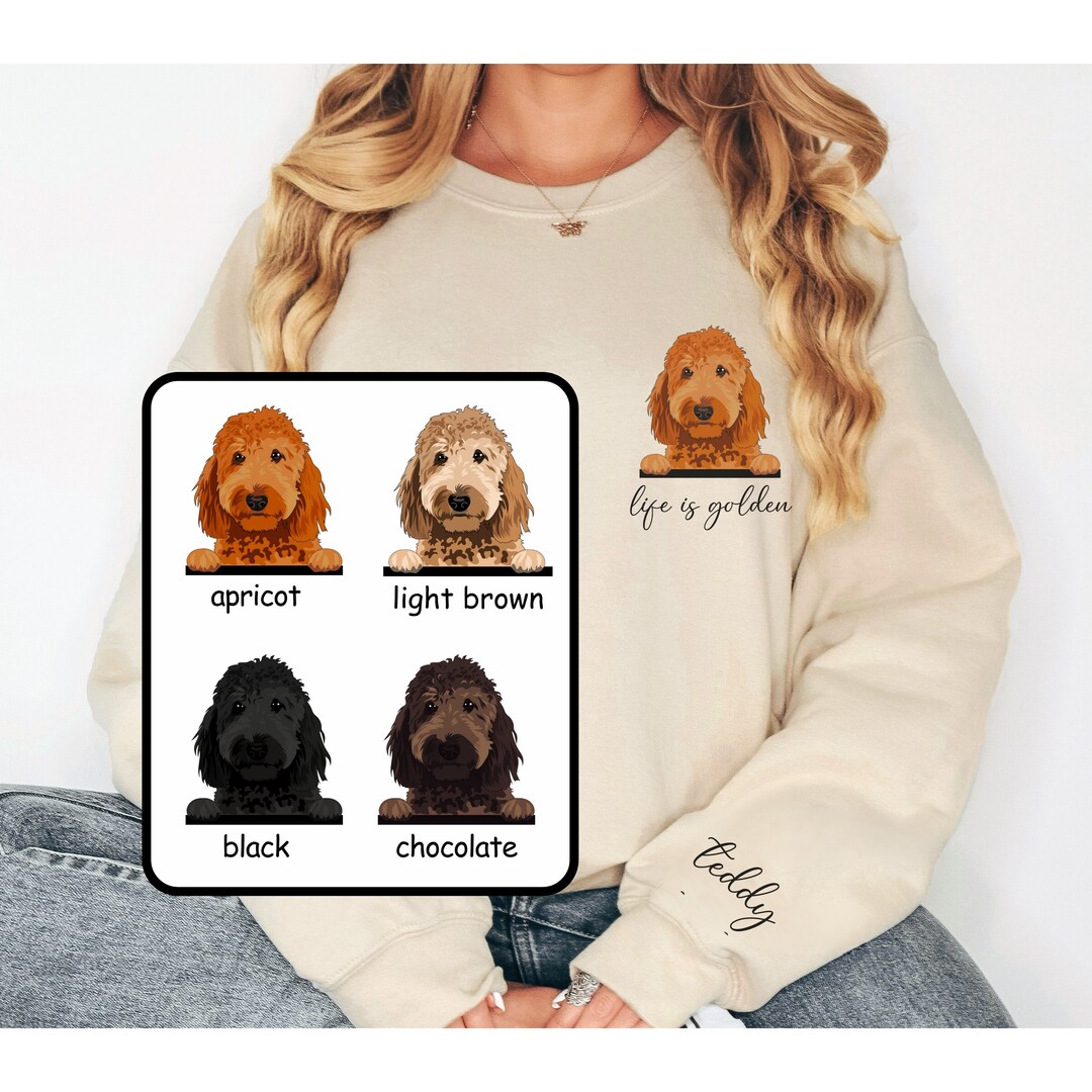 Goldendoodle Sweatshirt Personalized, Custom Doodle Mom Gift, Doodle ...