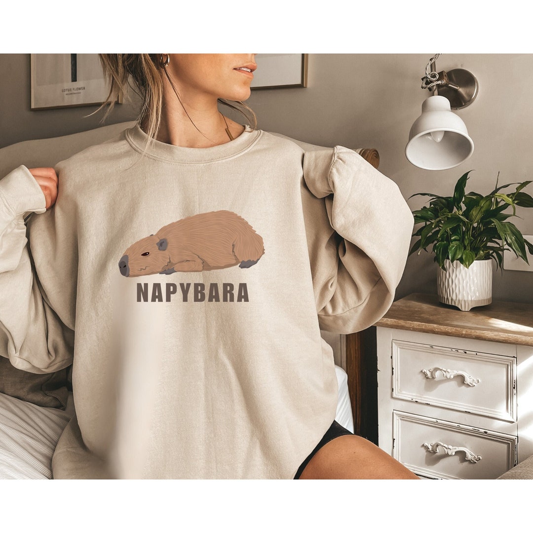 Funny Capybara Sweatshirt, Capy Bara Gift For, Capybara Gifts, Cute ...