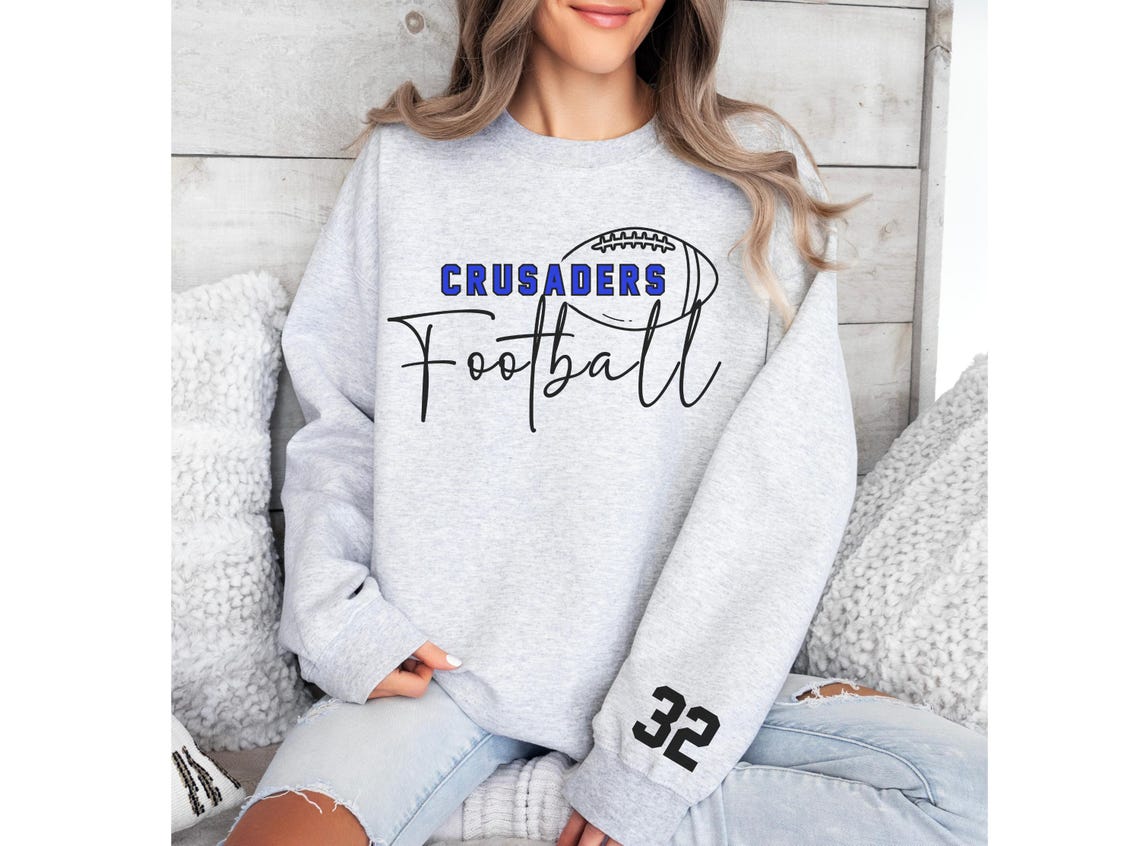 Custom Football Sweatshirt, Football Mom Sweater, Game Day Hoodie, High ...