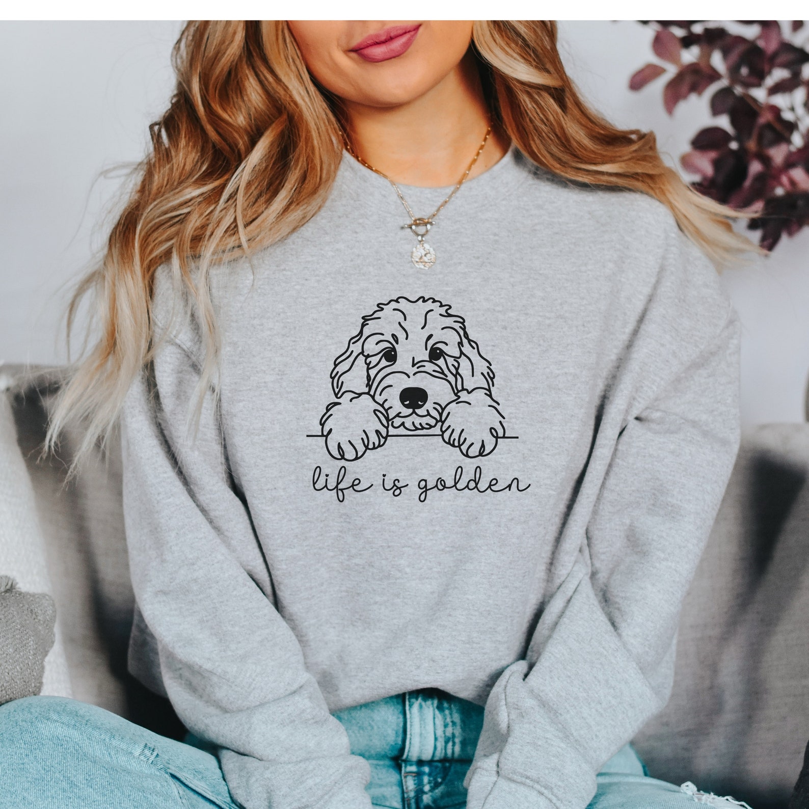 Goldendoodle Sweatshirt, Doodle Dog Mom Gift, Golden Doodle Sweater ...