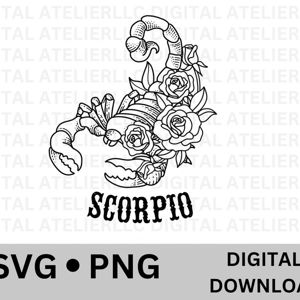 Scorpio Svg - Etsy