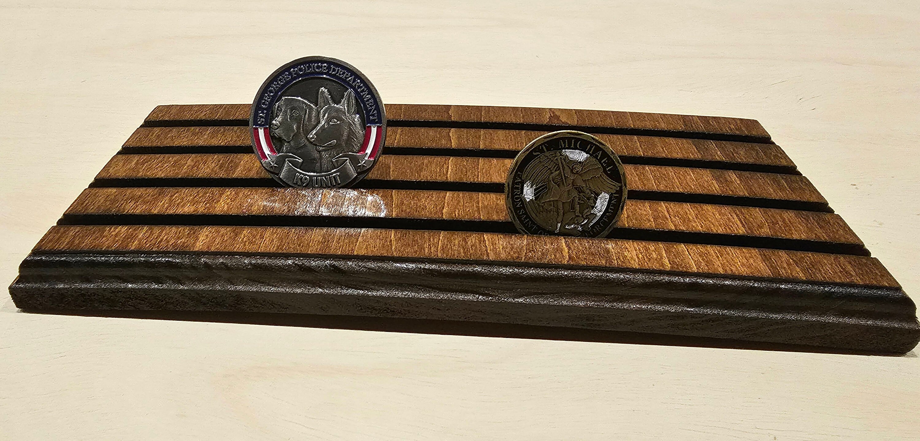 Wooden Challenge Coin Holder for Military and Police Display - Etsy