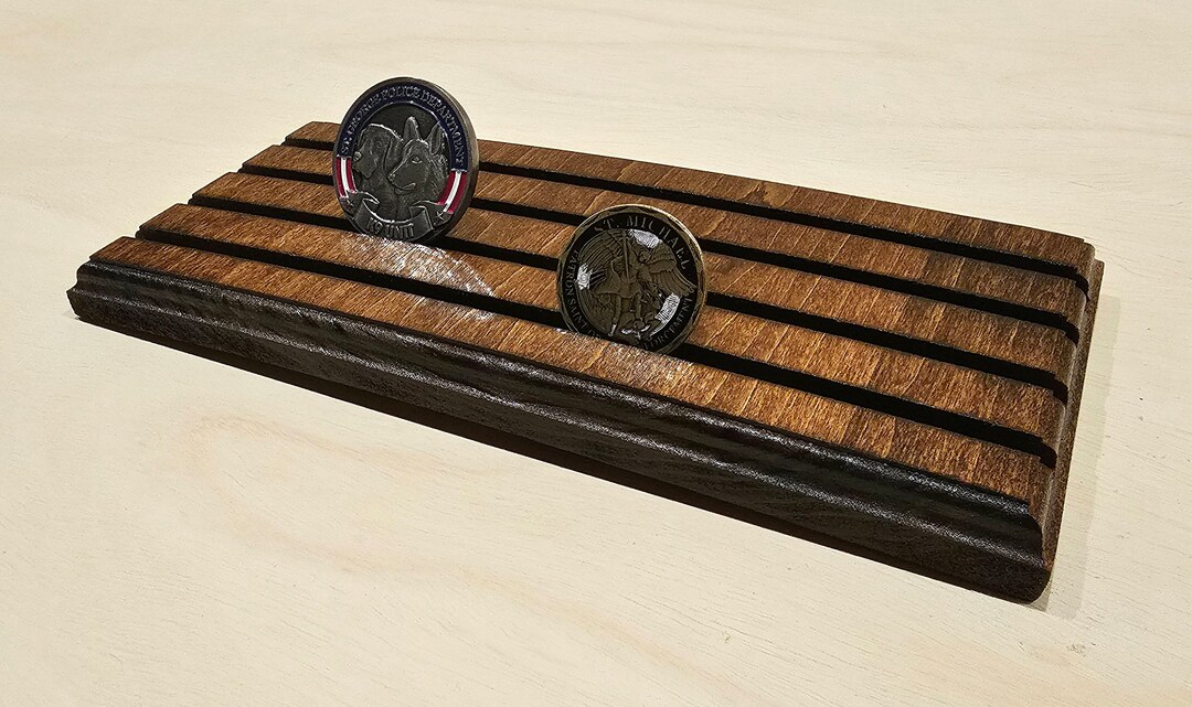 Wooden Challenge Coin Holder for Military and Police Display - Etsy