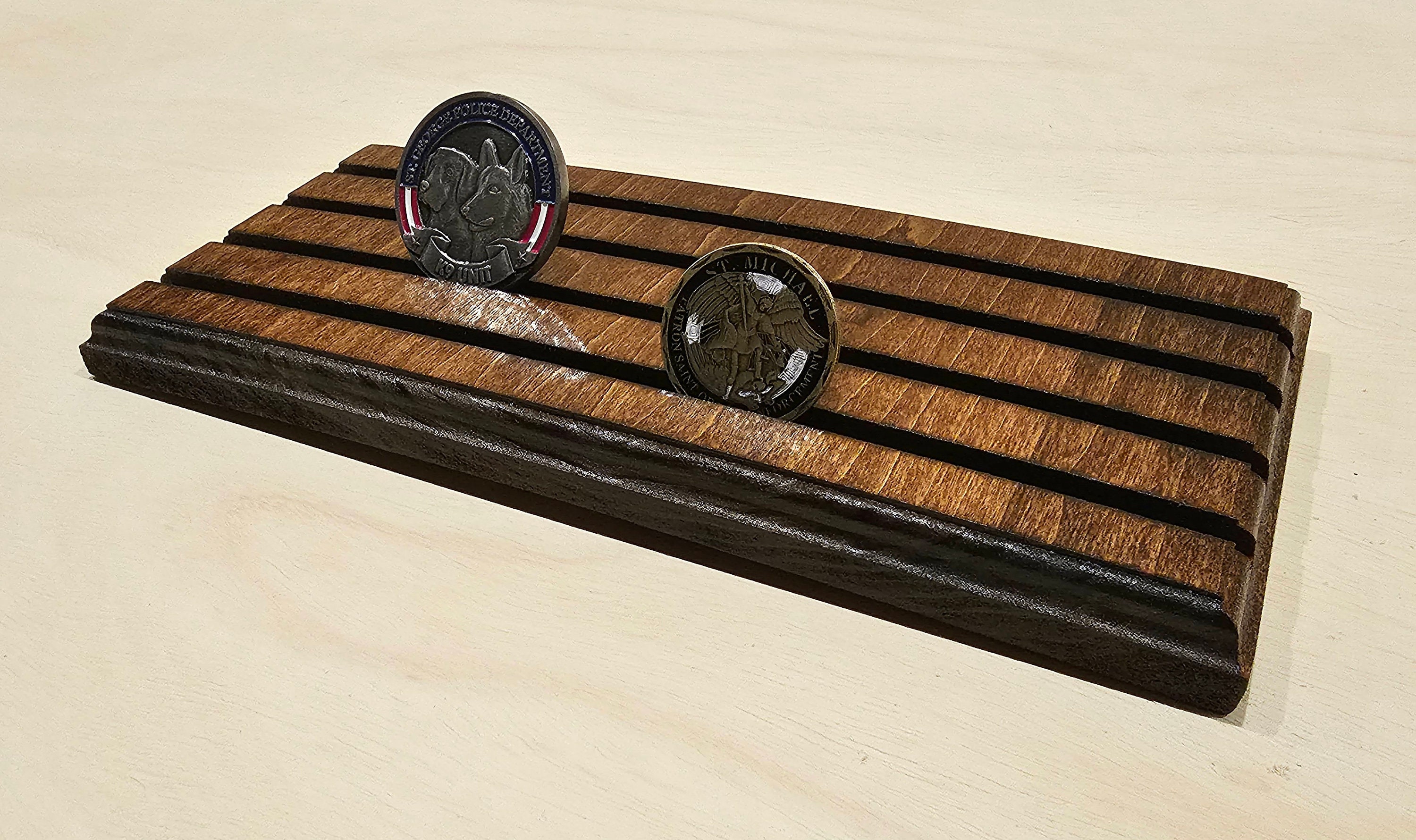 Wooden Challenge Coin Holder for Military and Police Display - Etsy