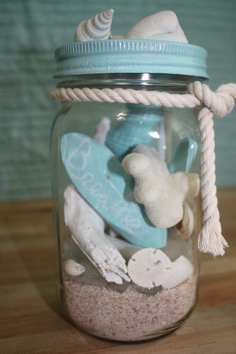 DIY Beach Themed Mason Jar Decor Kits. - Etsy
