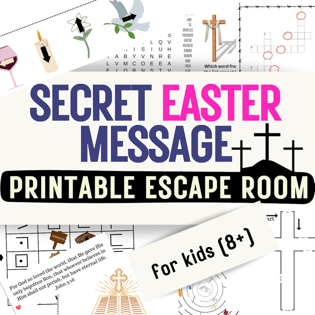 Easter Message Bible Escape Room for Kids - Printable PDF | DIY ...