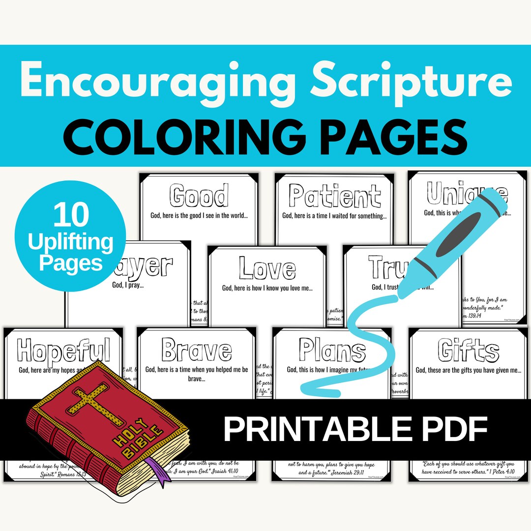 Encouraging Scripture Coloring Pages for Kids | Uplifting Sunday School ...