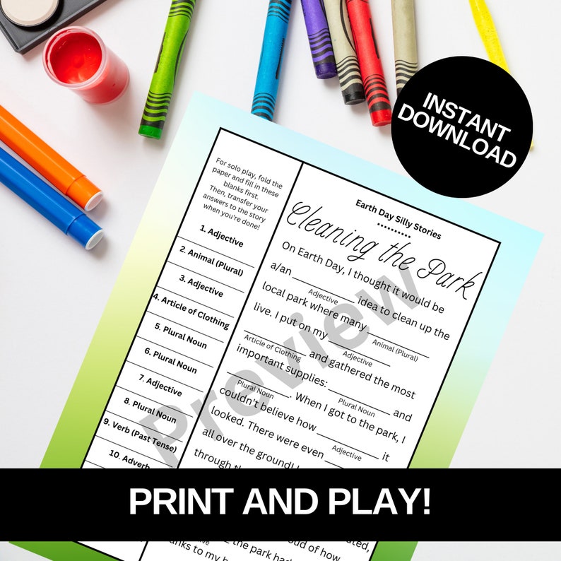 Spring Holiday Fill-in-the-blank Game: Silly Stories for Kids (PDF) - Etsy