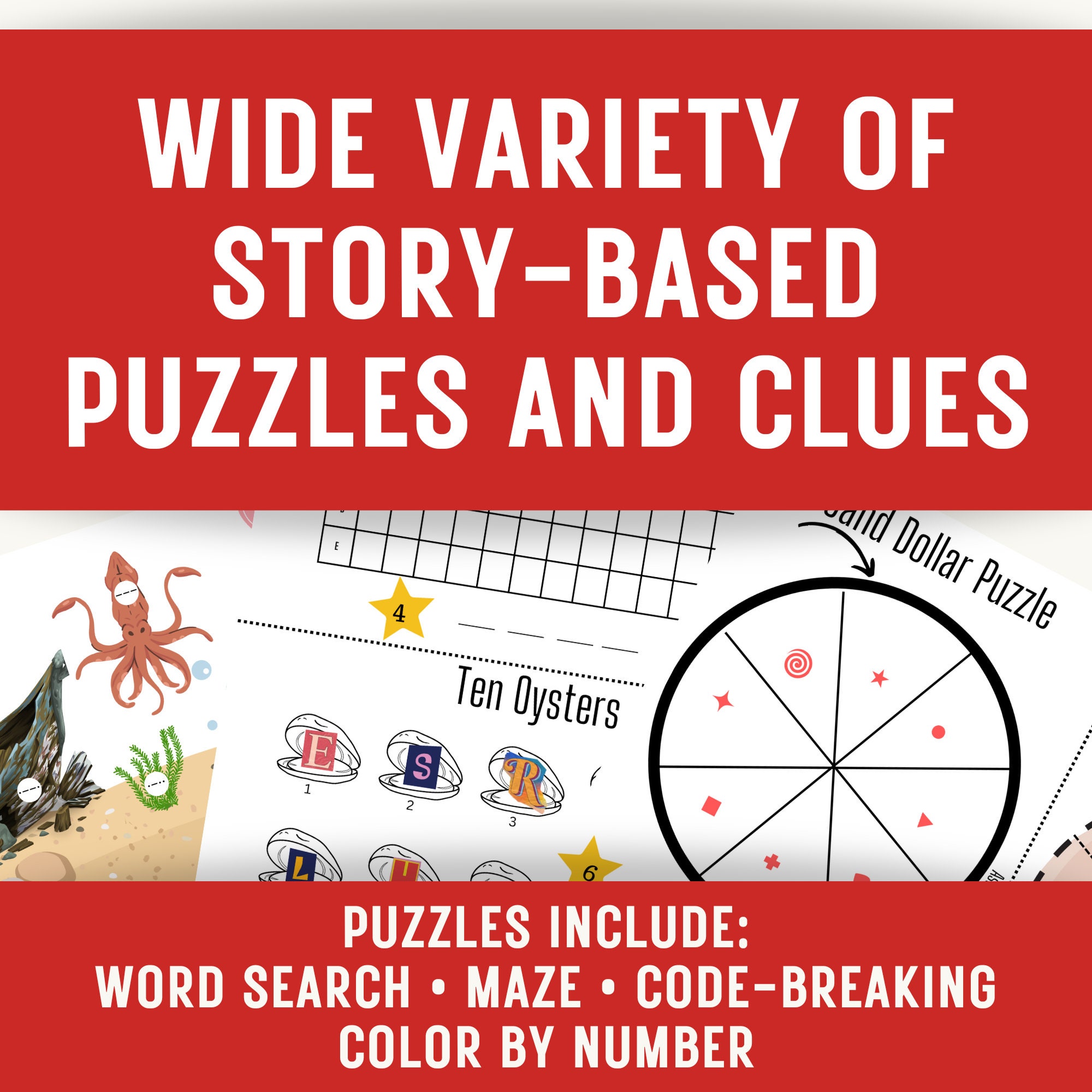 Ocean Theme Escape Room for Kids Printable PDF DIY Under the Sea Escape ...