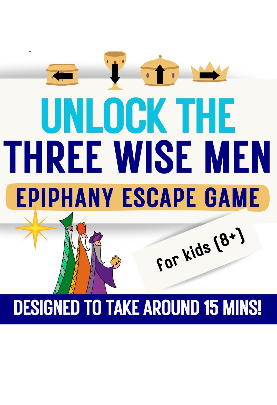 Epiphany Escape Room Game – Three Kings Kids Group Puzzle Activity ...