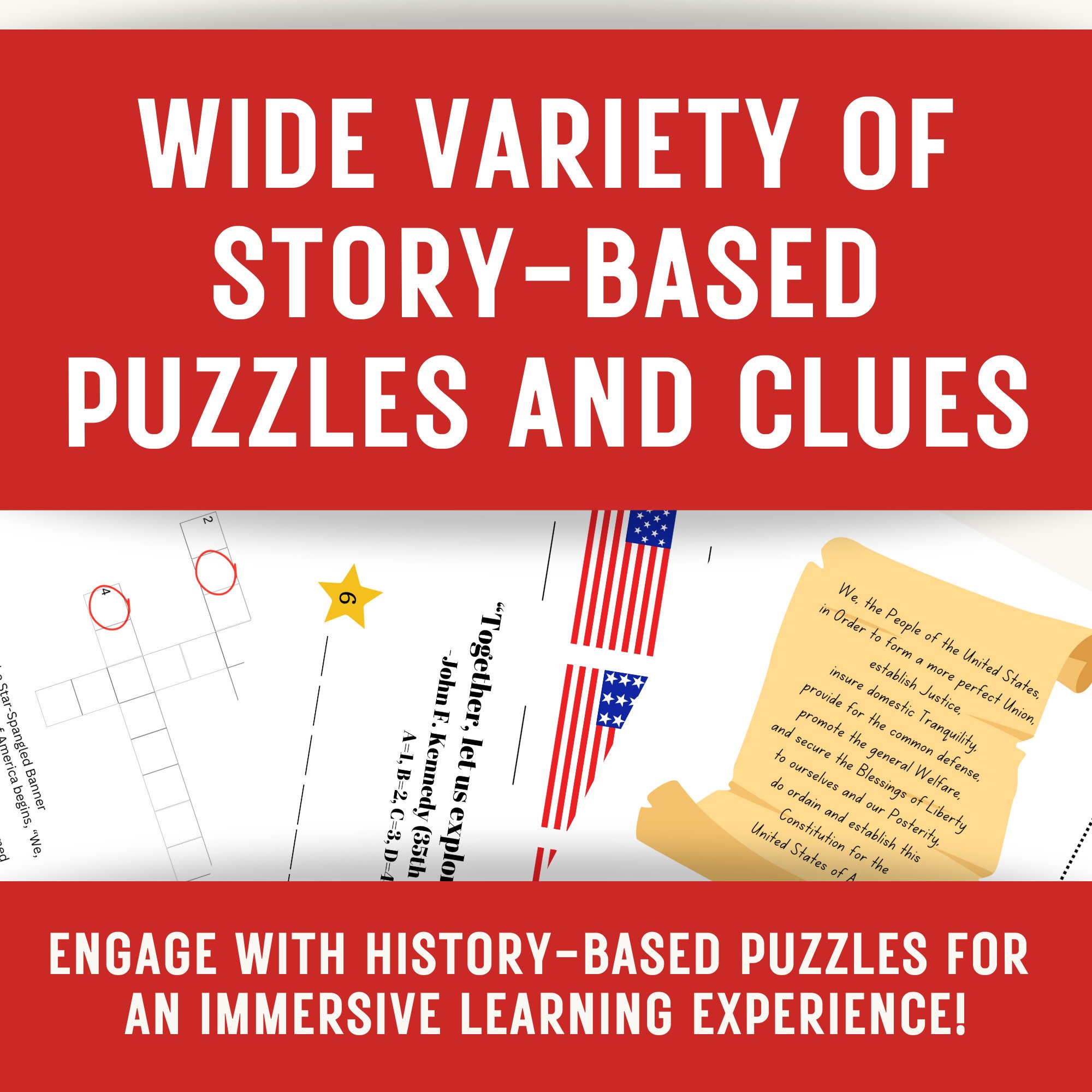 Fourth of July Escape Room for Kids - Printable PDF | Engaging American ...