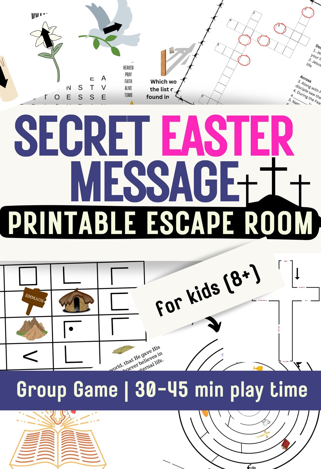 Christian Easter Escape Room – Printable Bible Message Puzzle Game for ...