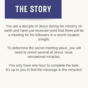 Bible Escape Room for Kids Jesus' Miracles Printable Christian Youth ...